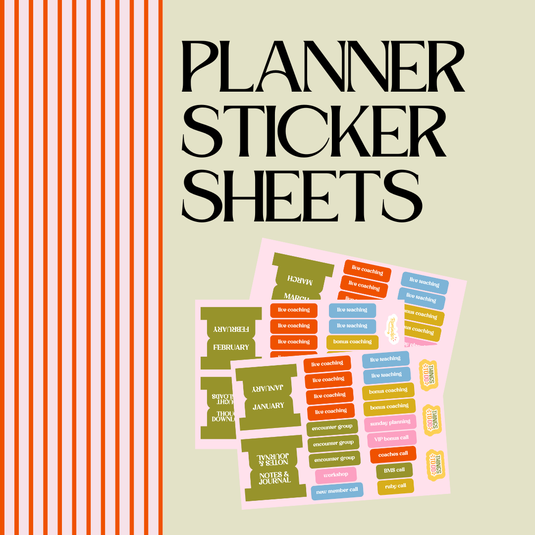 2025 Q1 Planner Sticker Sheets – Shop Life Mentoring School